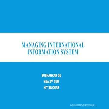 Managing international information system | PPTX