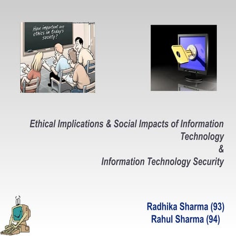 Managing IT security and Business Ethics | PPT