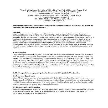 Managing Larges scale Government Projects Challenges and Best Practices ...