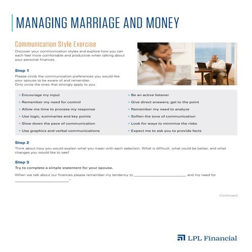 Managing Marriage and Money | PDF