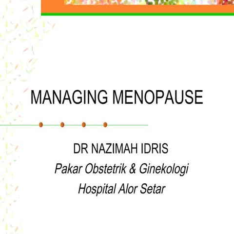 Managing menopause | PPT