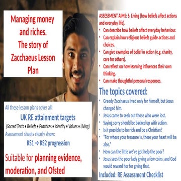Managing money and riches -Zacchaeus Primary School RE Lesson Plan ...