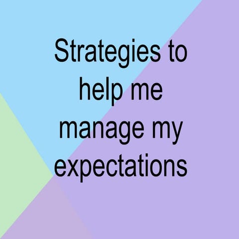 Managing my expectations | PPTX