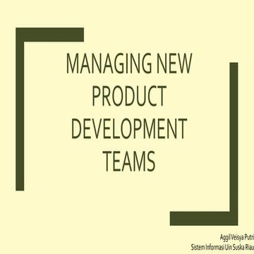 Managing new product development teams | PPT