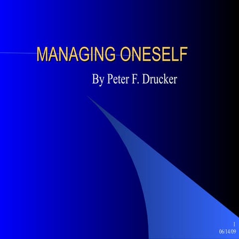 Managing Oneself | PPT
