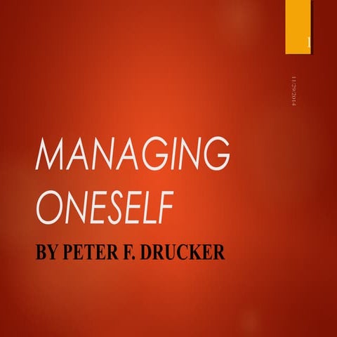 Managing oneself | PPTX