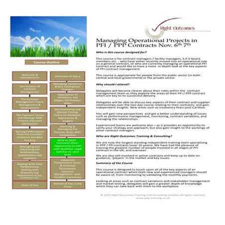 Managing Operational Projects Pfi Contracts Nov 2019 Pdf