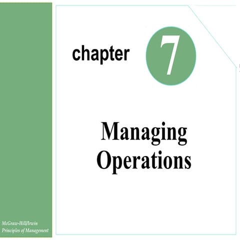 Managing operations (management) | PPT
