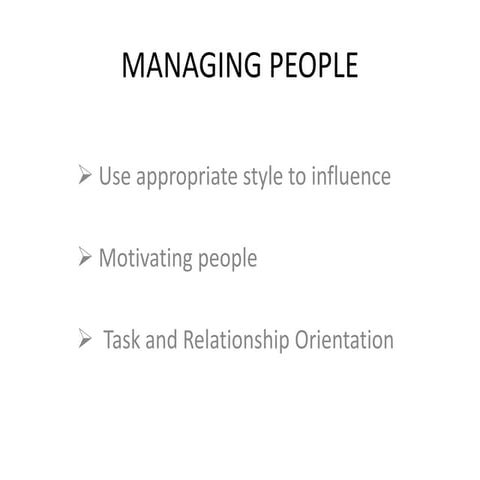 Managing people | PPTX