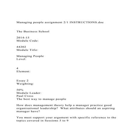 Managing people assignment 21 INSTRUCTIONS.docThe Busines.docx