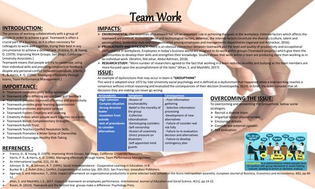 Teamwork in the Workplace | PPTX
