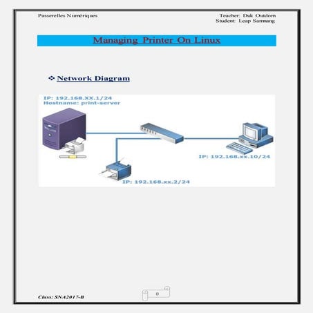 Managing Printer On Linux | DOCX