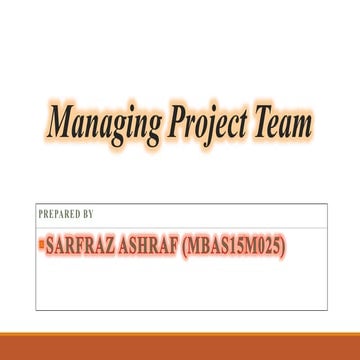 Managing project team | PPT
