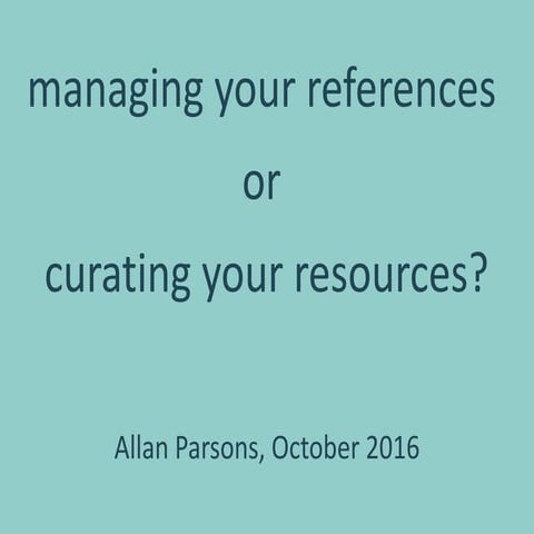 Managing your references 2016 | PPT