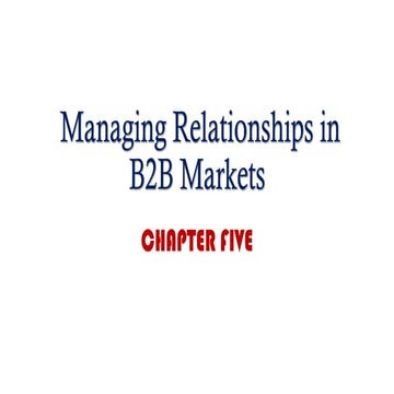 Managing Relationship IN cOMPLEXT B2B mARKETING | PDF