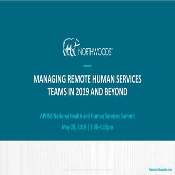 Managing Remote Human Services Teams in 2019 and Beyond | PPT