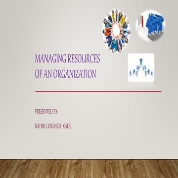 Managing resources of an organization | PPTX