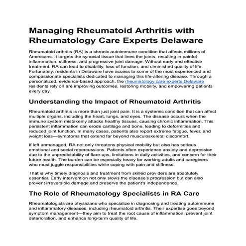 Managing Rheumatoid Arthritis with Rheumatology Care Experts Delaware.pdf