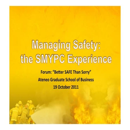 Managing safety smypc experience agsb | PDF