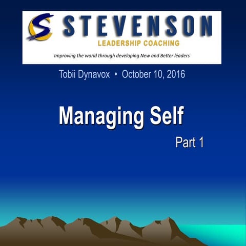 Managing self intro | PPT