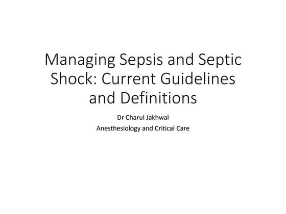 Sepsis for nurses | PPTX