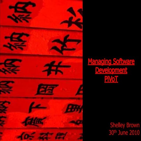 Managing Software Development Ppt