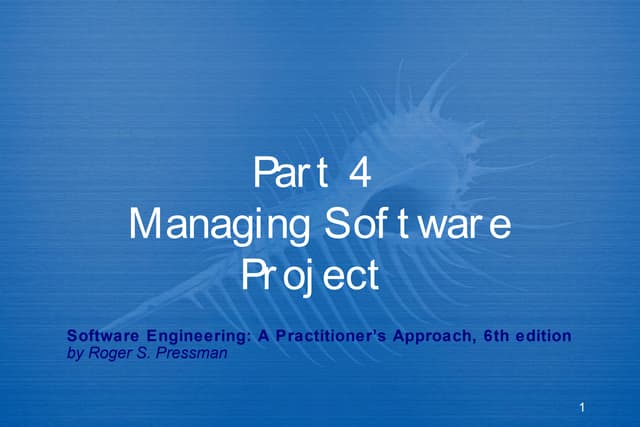 Software engineering project management | PPTX