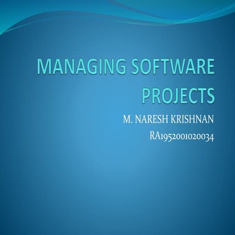 Managing software projects | PPT