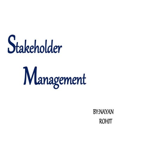 Managing stakeholder expectation | PPTX