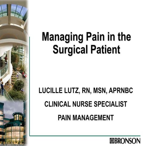 Postoperative pain management | PPTX