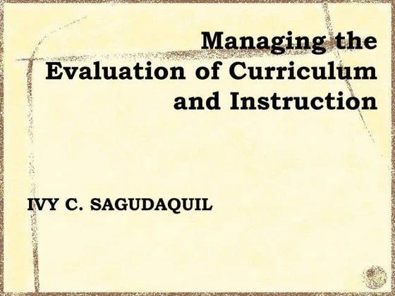 Curriculum evaluation (2) | PPT