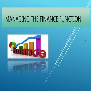 Managing the finance function | PPTX