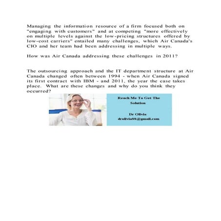 Managing the information resource of a firm focused both on engagin | DOCX