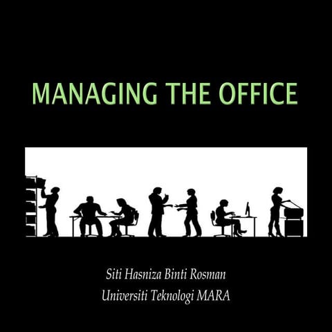 Managing the office | PPT