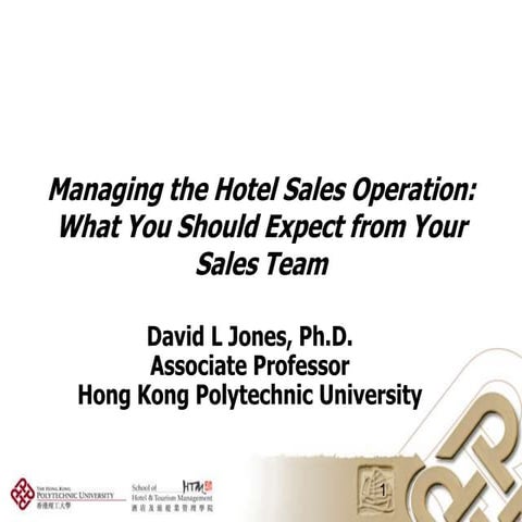 Managing the Hotel Sales Operation | PPTX