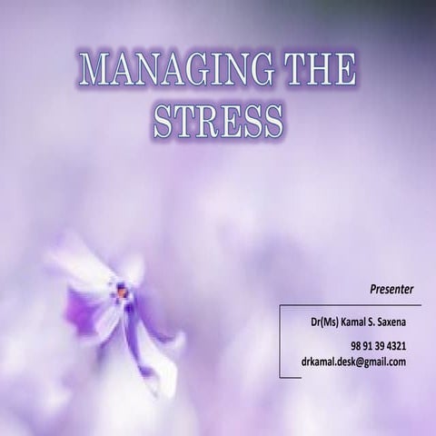 Managing The Stress | PPT