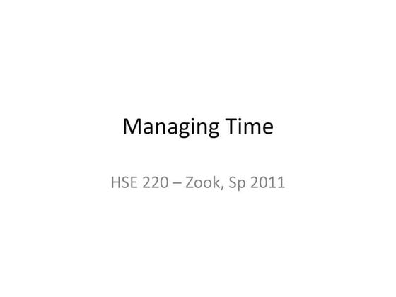 Time management skills | PPT