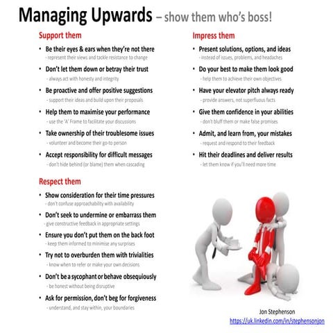 Managing Upwards - show them who's boss!.pptx | Resume Writing and Advice | Job Search
