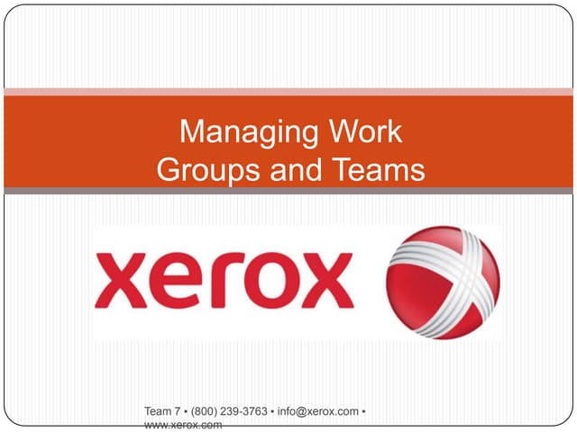 Managing Work Groups And Teams Ppt
