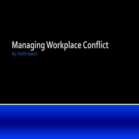 Managing workplace conflicts | PPTX