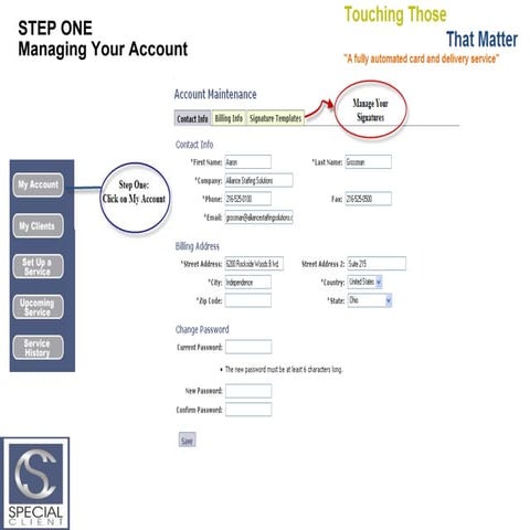 Managing Your Account | PPT