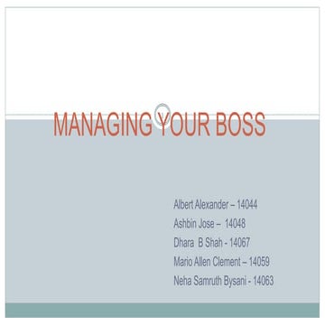 Managing your boss | PPTX