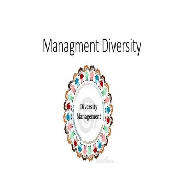 Managment diversity | PPTX