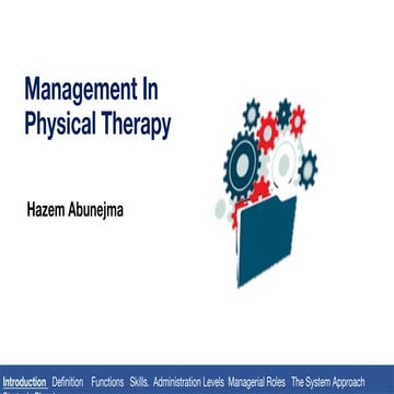 Managment in physical therapy ( edited ...