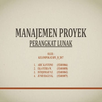 Manajemen proyek-perangkat-lunak-penjabaran-paper | PPTX