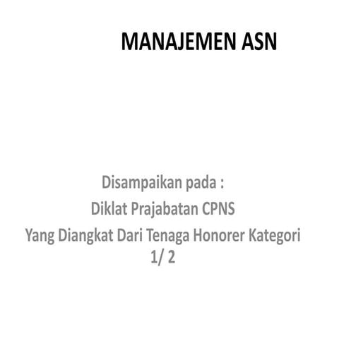 Manajemen asn | PPTX
