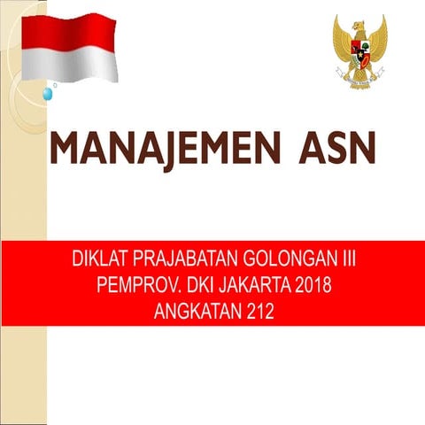 Manajemen ASN BPSDM Tahun 2018 | PPT
