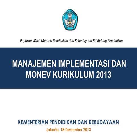 Manajemen implementasi dan monev | PPT