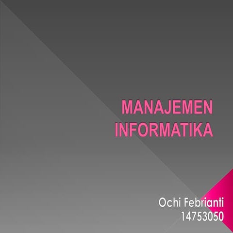 Manajemen informatika | PPTX