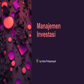 Manajemen Investasi dan Penegmbangan ppt | PPTX